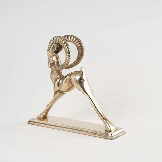 Vintage Brass Ram Figure | Chairish