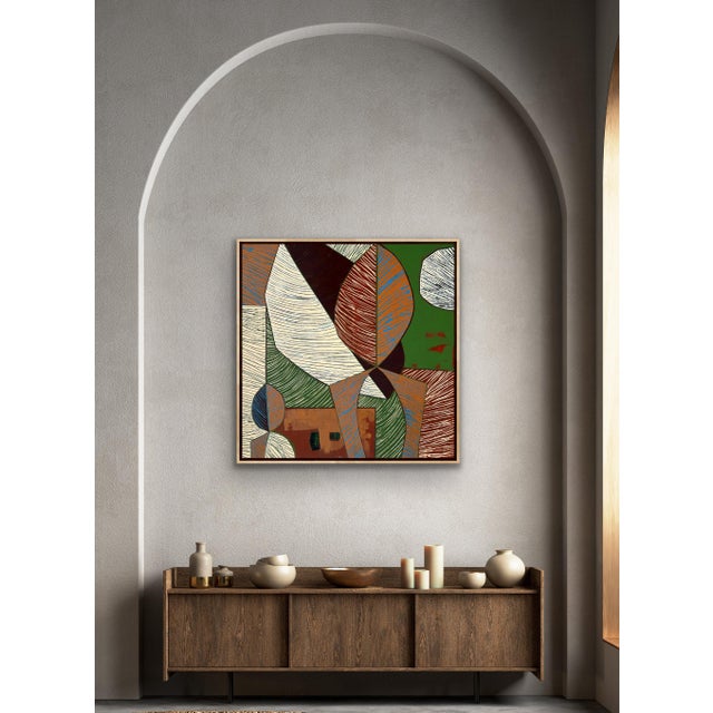 Side by Side Abstract Painting by Artist Pamela Harmon, Framed | Chairish
