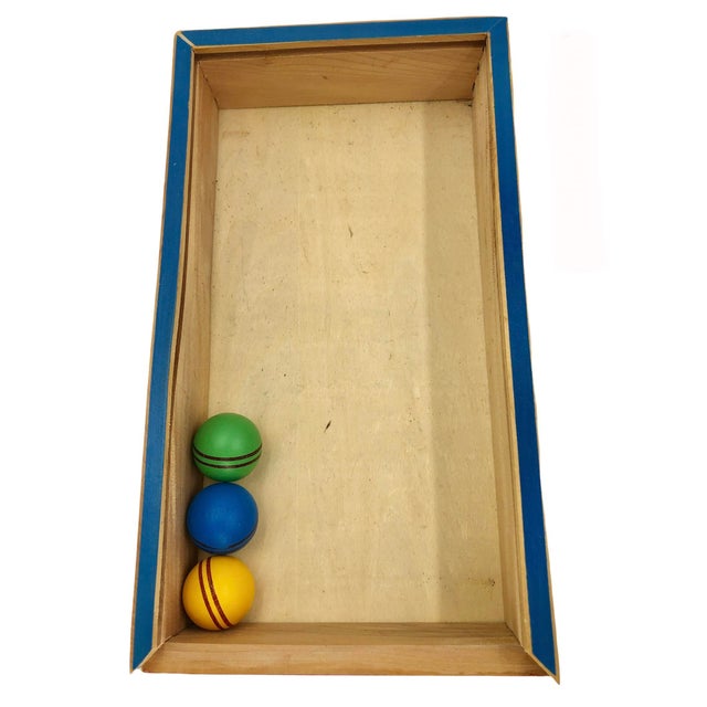 1990s Vintage Table Croquet Game Box Set Wood Red Blue Yellow Green ...