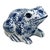 Ceramic Chinoiserie Blue and White Frog | Chairish