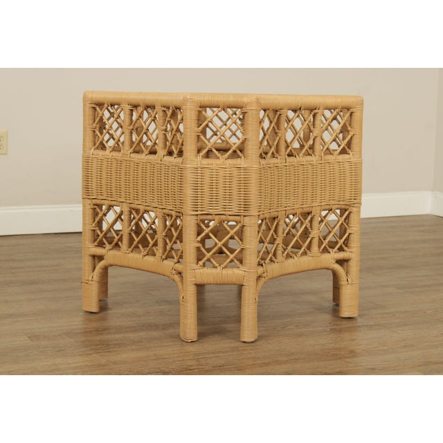 Vintage Asian Style Wicker Dining Table Base | Chairish