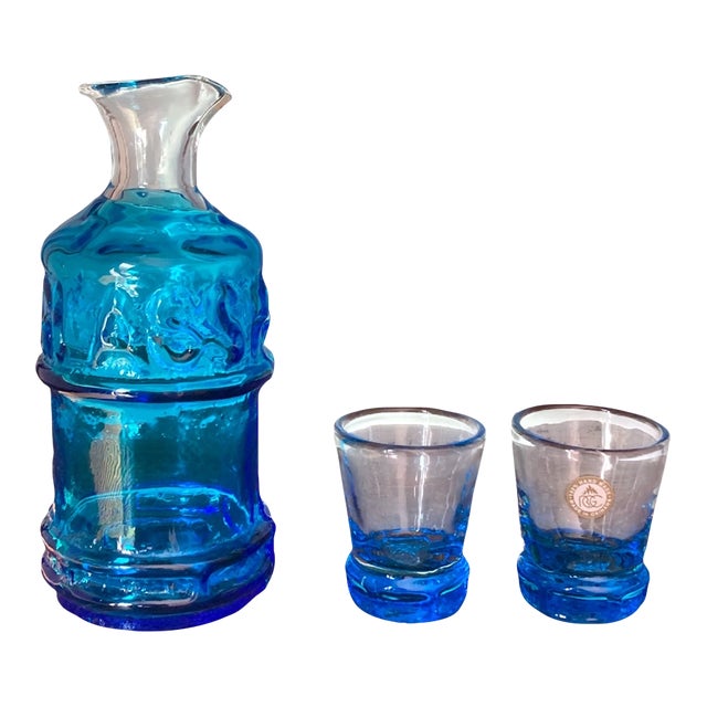 Hand Blown Ryukyu Blue Glass Art Object – Okinawa Japan | Chairish