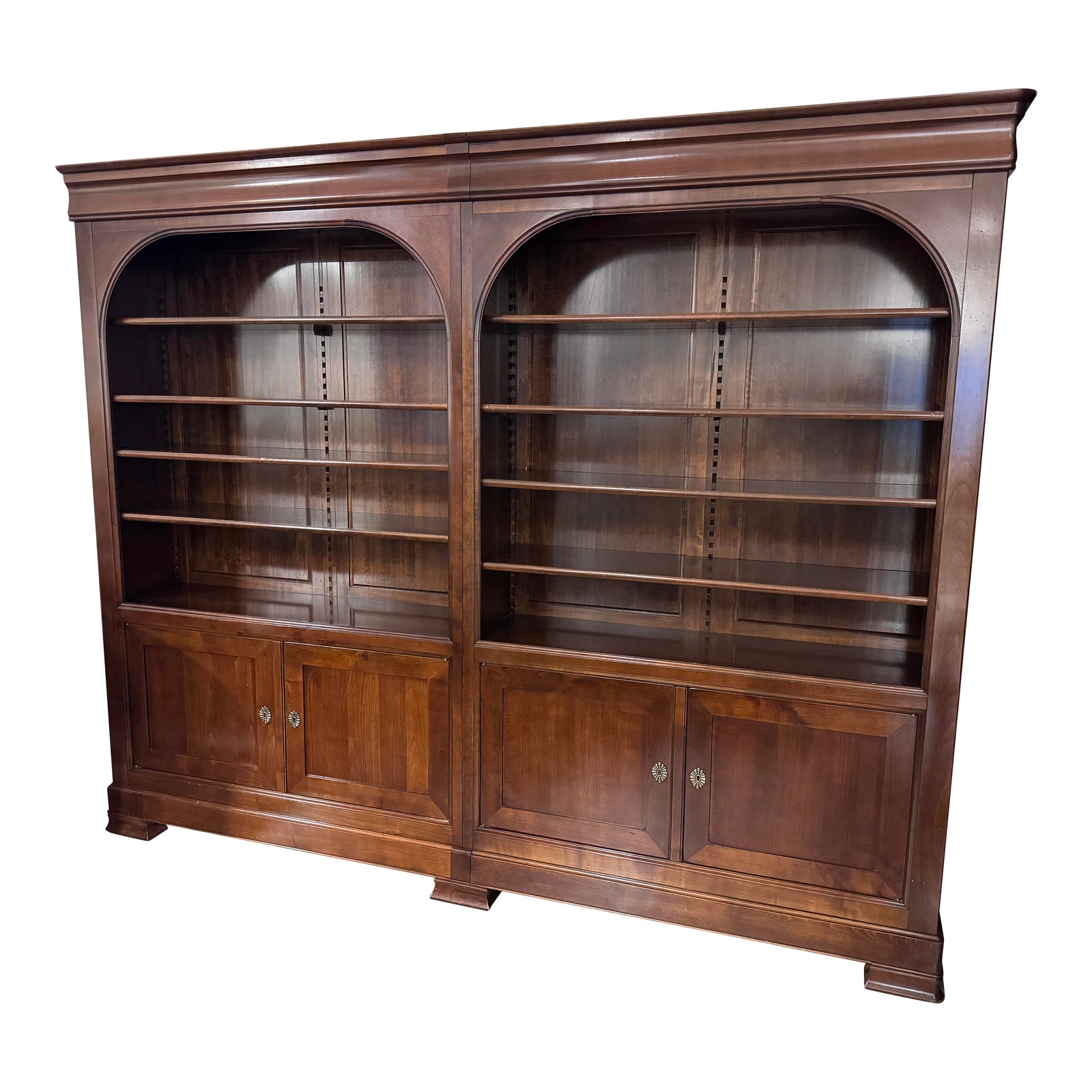 Grange Home French Dual Arched Bookshelves | Chairish
