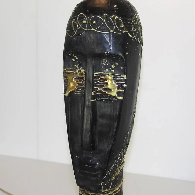 1950s Tribal Head Bust Table Lamp | Chairish