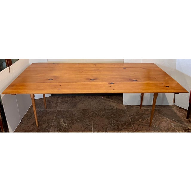 Hand Crafted Shaker Style Pine Drop Leaf Table | Chairish