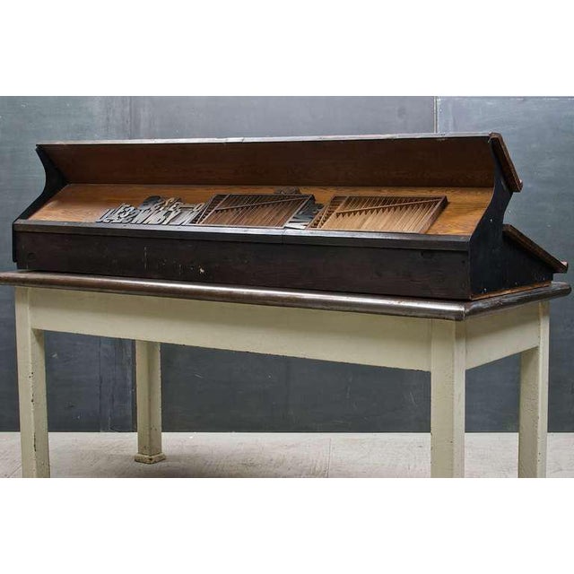 Hamilton Typesetters Desktop Vintage Industrial Oak Printing Press Desk ...