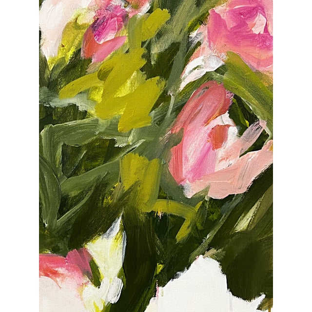 Contemporary Original Expressive Floral Abstract Painting on Canvas ...