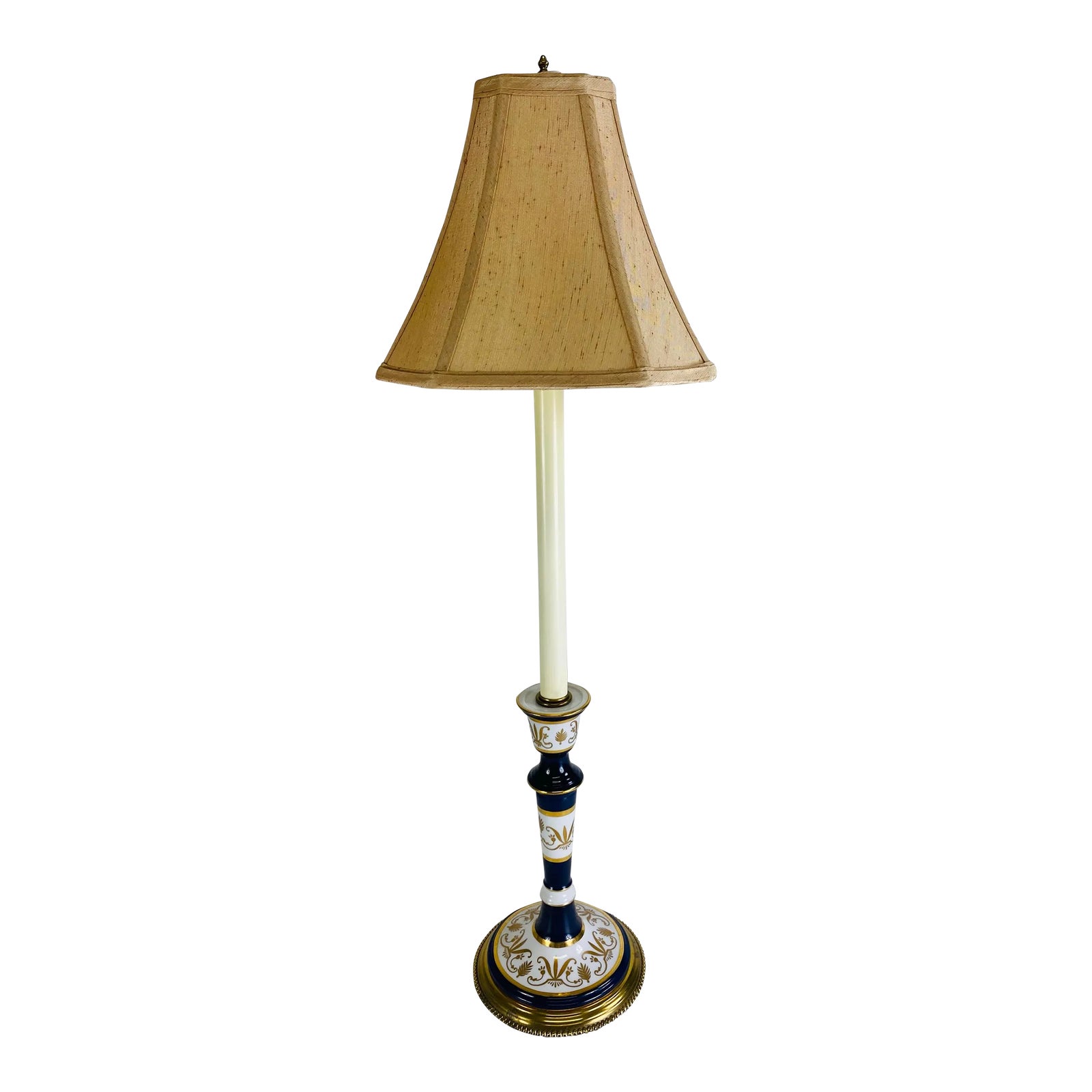 Vintage Frederick Cooper Hand Painted Porcelain Table Lamp. | Chairish