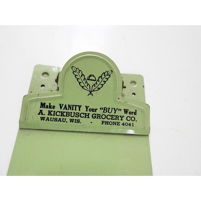 1940s Metal Advertising Memo Clip Board | Chairish