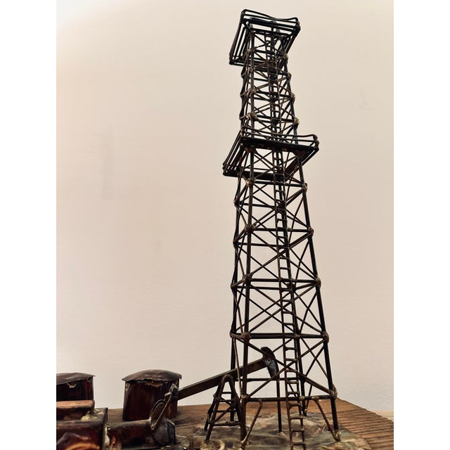 Vintage Don Graff Signed Brutalist Mixed Metals Oil Rig Tower Nevada ...