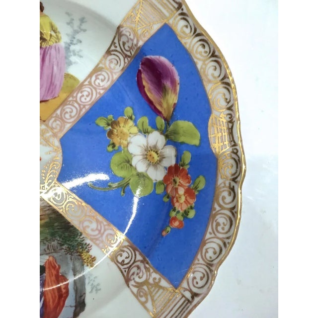 Antique Meissen Floral & Garden Scene Plate | Chairish
