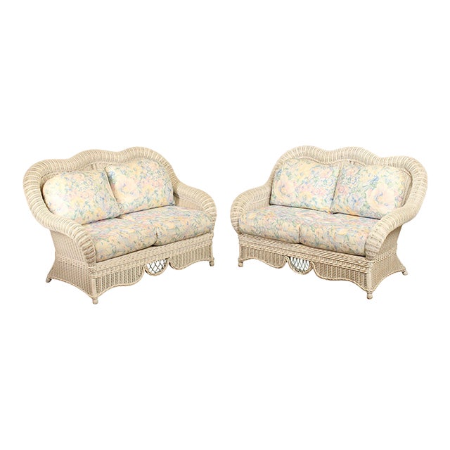 Wicker loveseats for sale store