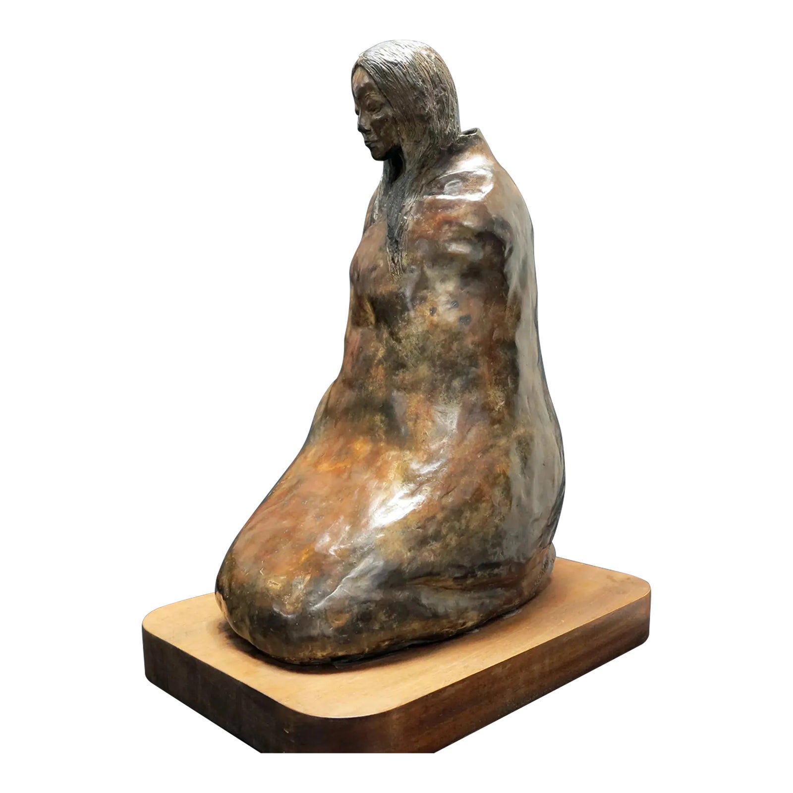 r.c Gorman "Seated Woman" Bronze Sculpture Hand Signed | Chairish