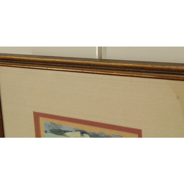 Le Fleuve' Impressionist Landscape Monotype Painting by Edna Gass ...