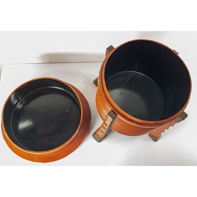 19th Century Japanese Red Lacquered Covered Hokai Bako Food or Gift Box ...