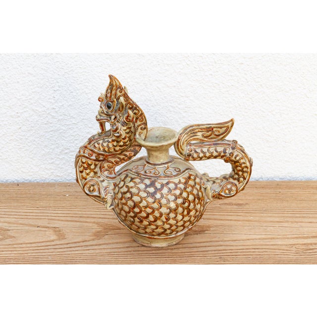 Antique Thai Dragon Motif Pot | Chairish