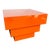 Postmodern Stacked Orange Lacquer Laminate Coffee Table | Chairish