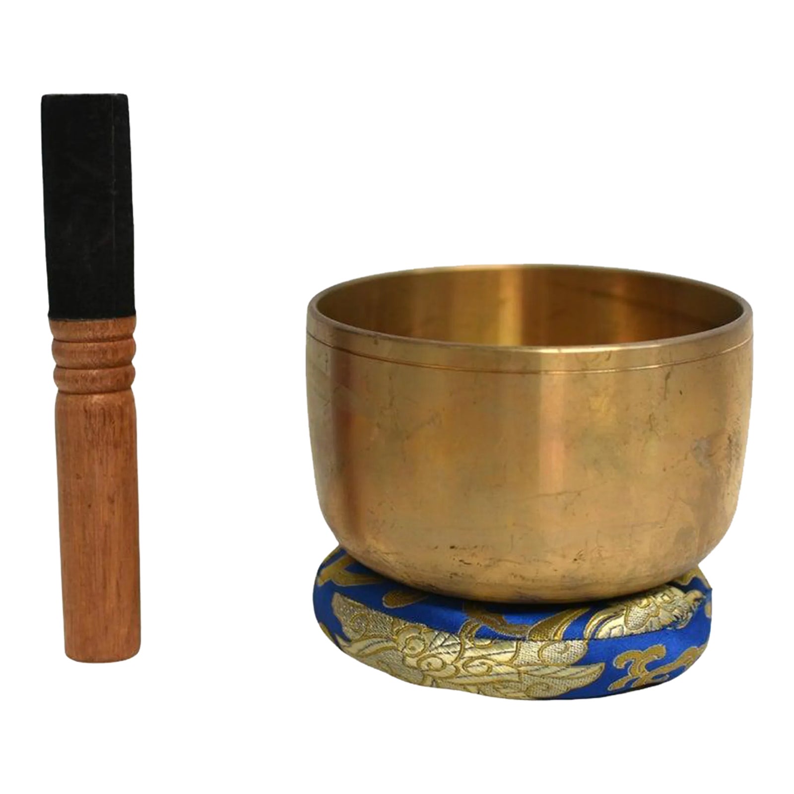 Vintage Japanese Singing Bowl Solid Brass - 3 Pieces | Chairish