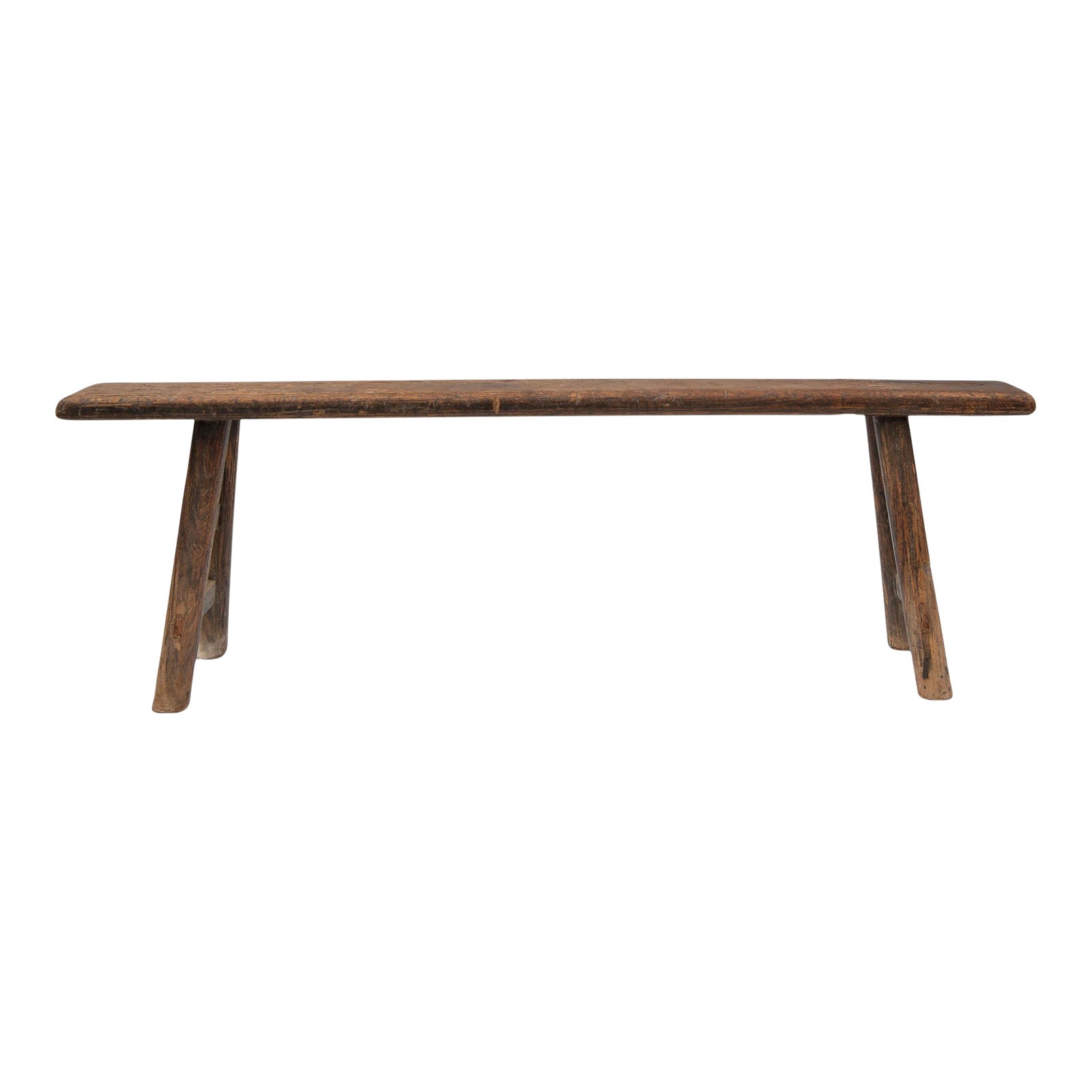 19th Century Rustic Chinese Bench | Chairish