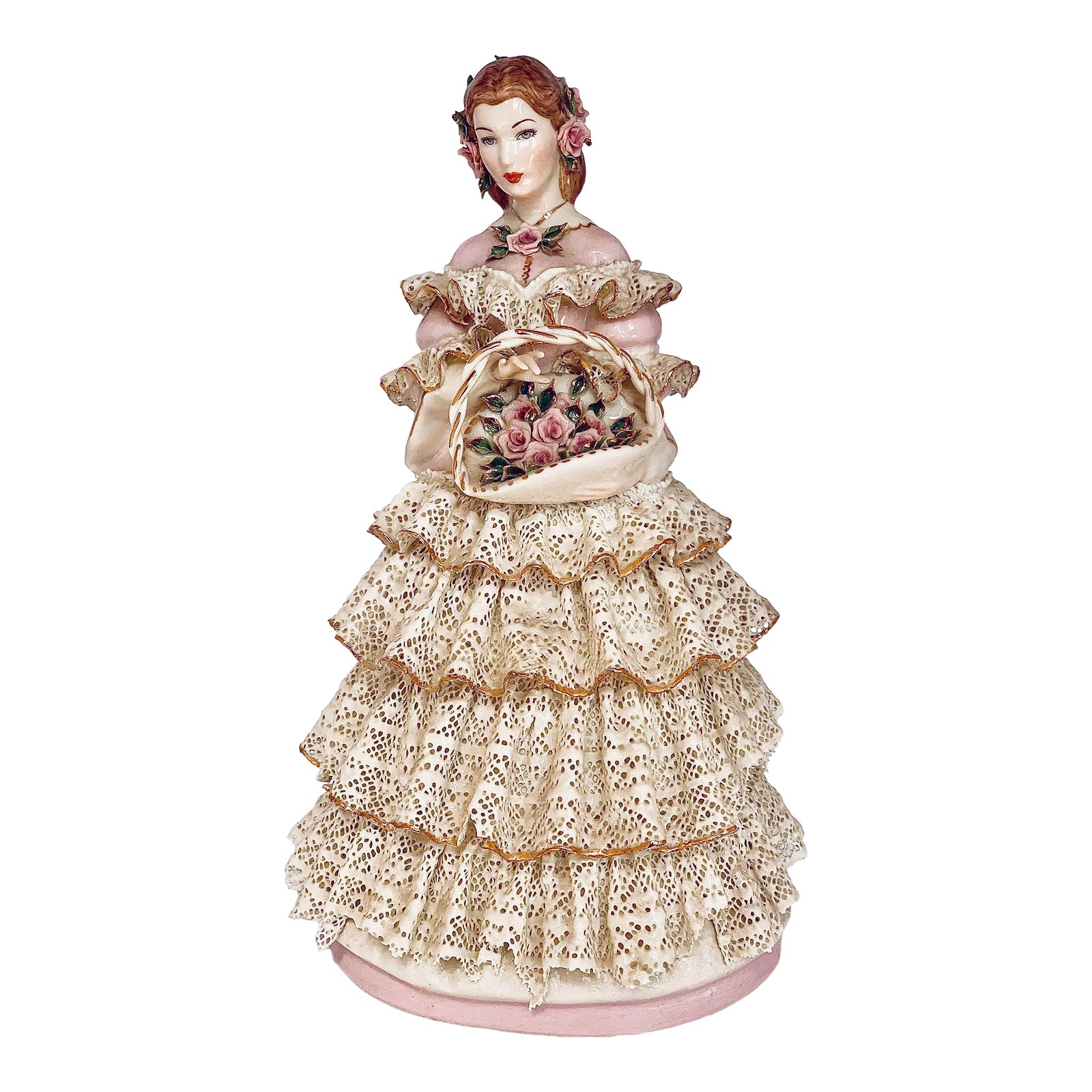 Rare Vintage Lee Wollard Porcelain Figurine Titled ‘Nancy’ With Tiered ...