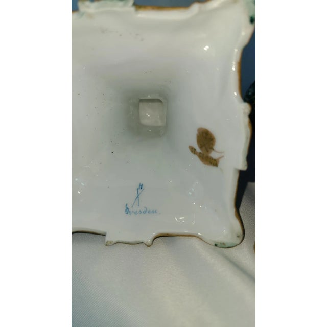 Late 19th Century Franziska Hand Painted Candlesticks Hirsch Crown H ...