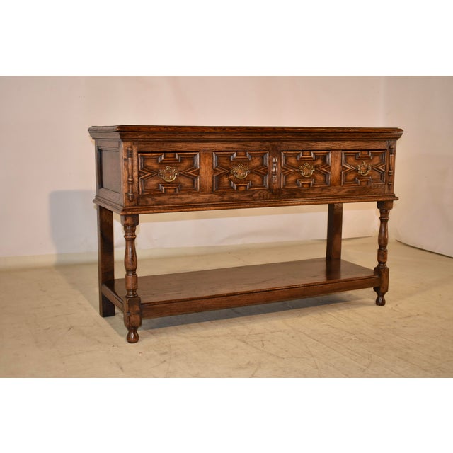 19th Century English Oak Pot Board | Chairish