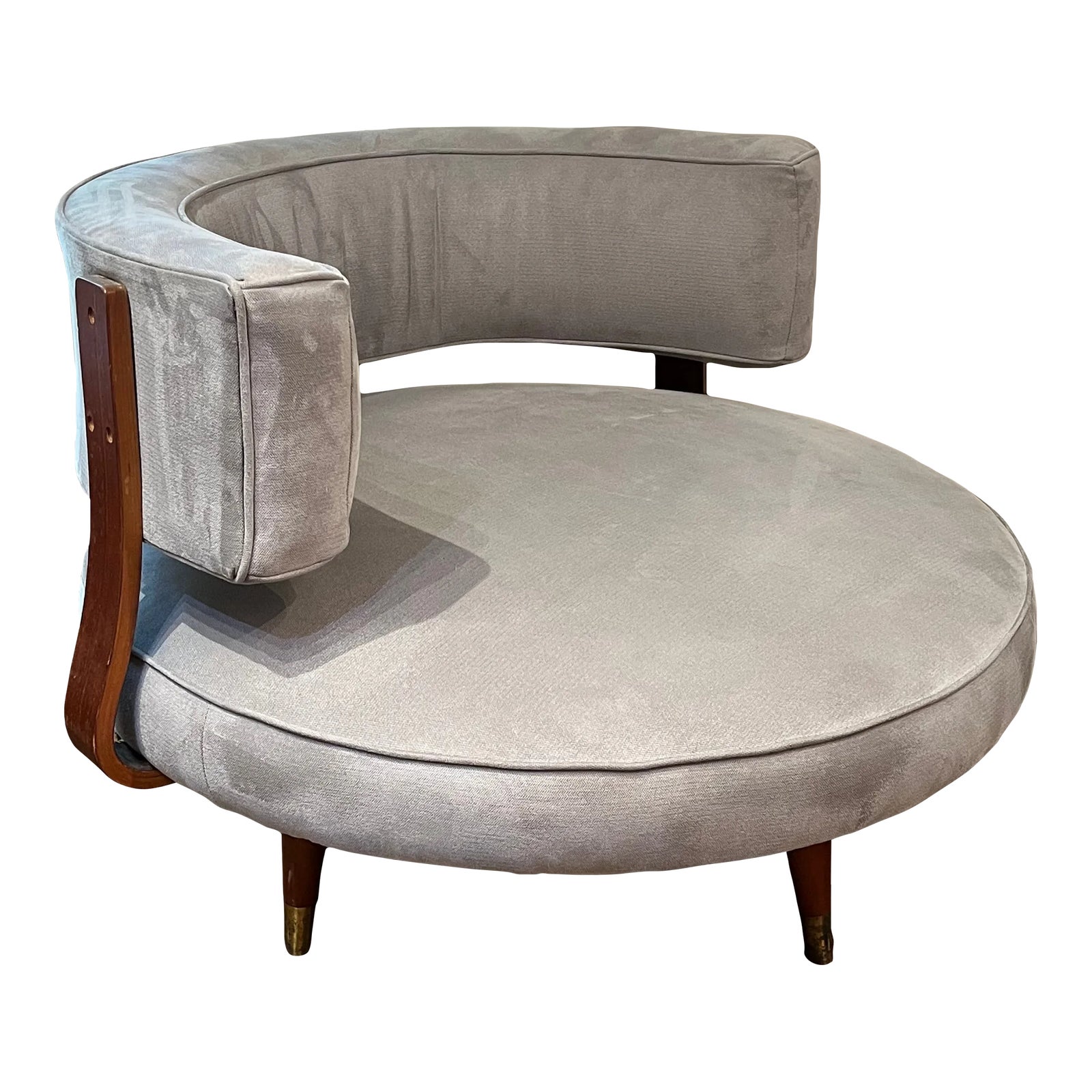 Mid 20th Century Mid Century Modern Round Swivel Lounge Chair by Adrian ...