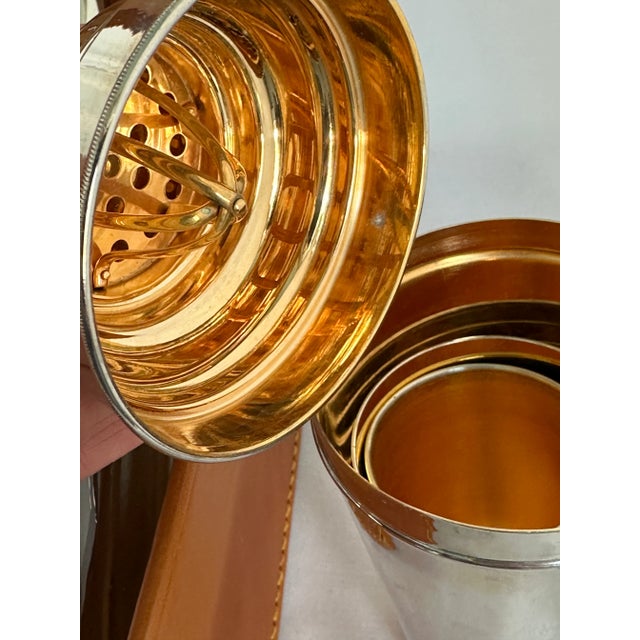 Antique Travel Cocktail Bar Set by Abercrombie & Fitch, Leather Cased ...