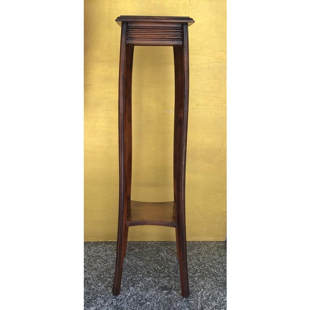 Vintage Flower Column in Wood, 1990s | Chairish