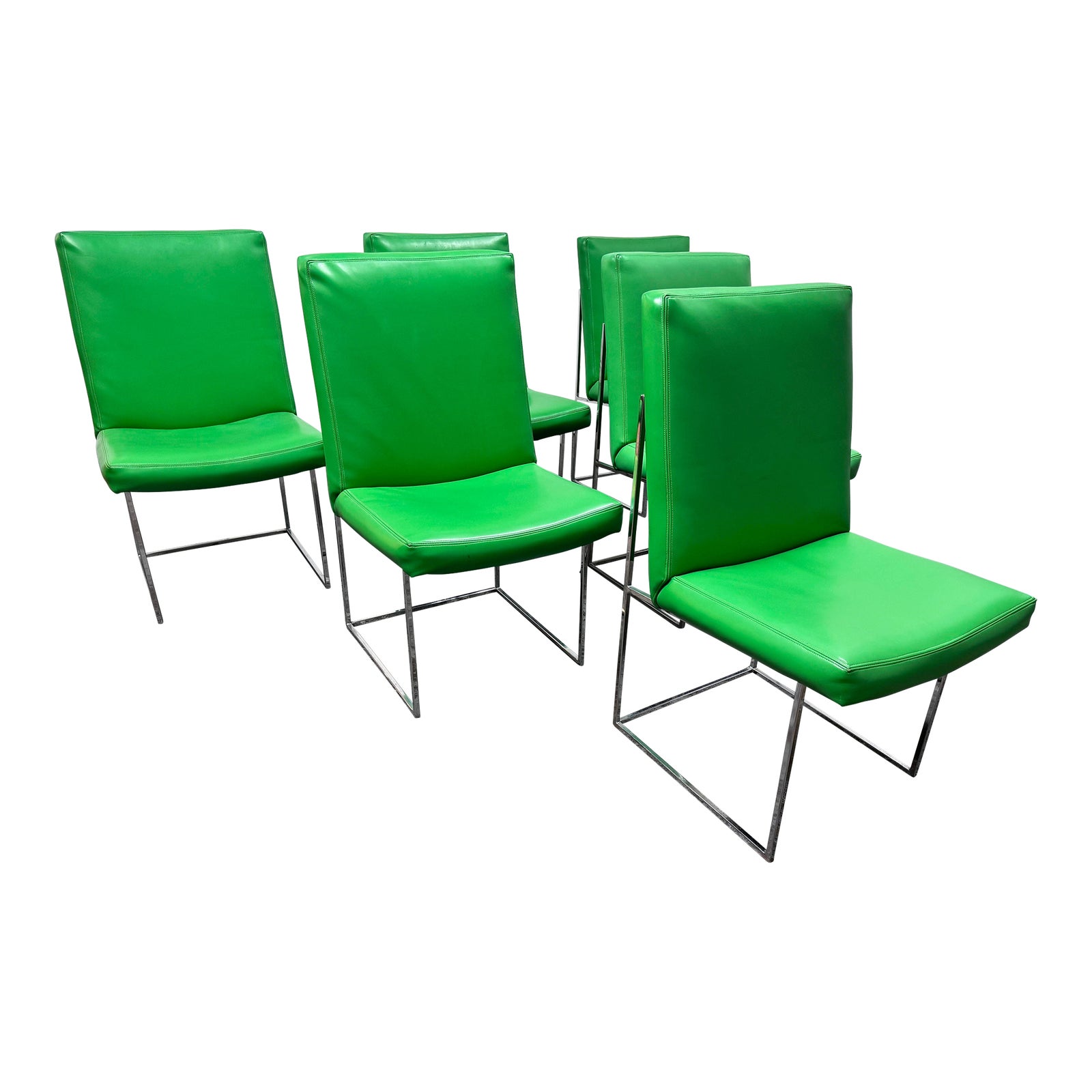 Circa 1973 Milo Baughman for Thayer Coggin Green "Design Classic" Side ...