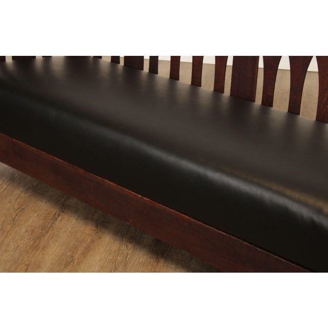 Antique Mission Oak Settle | Chairish