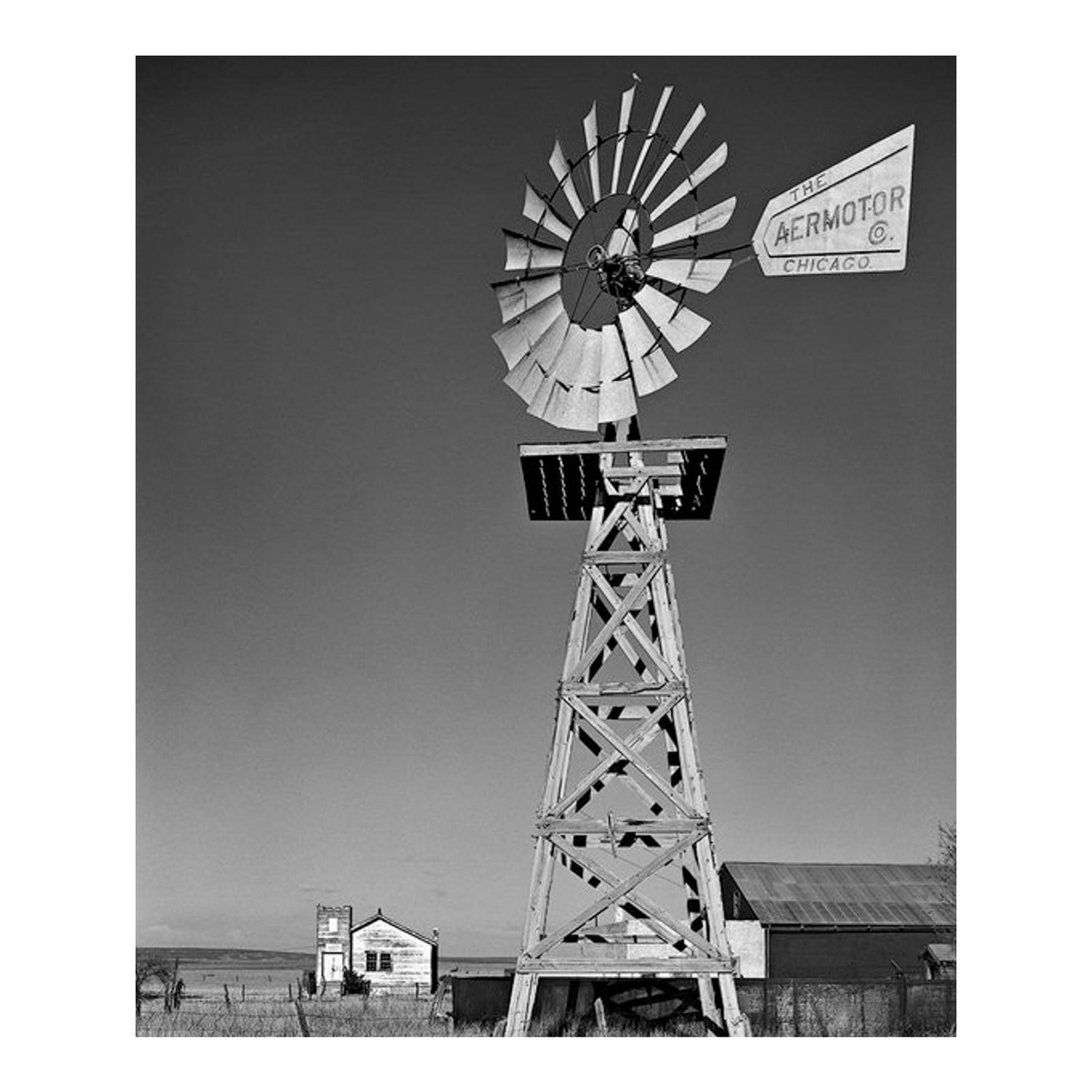 Black and White Photograph, Aeromotor Windmill, Nm | Chairish