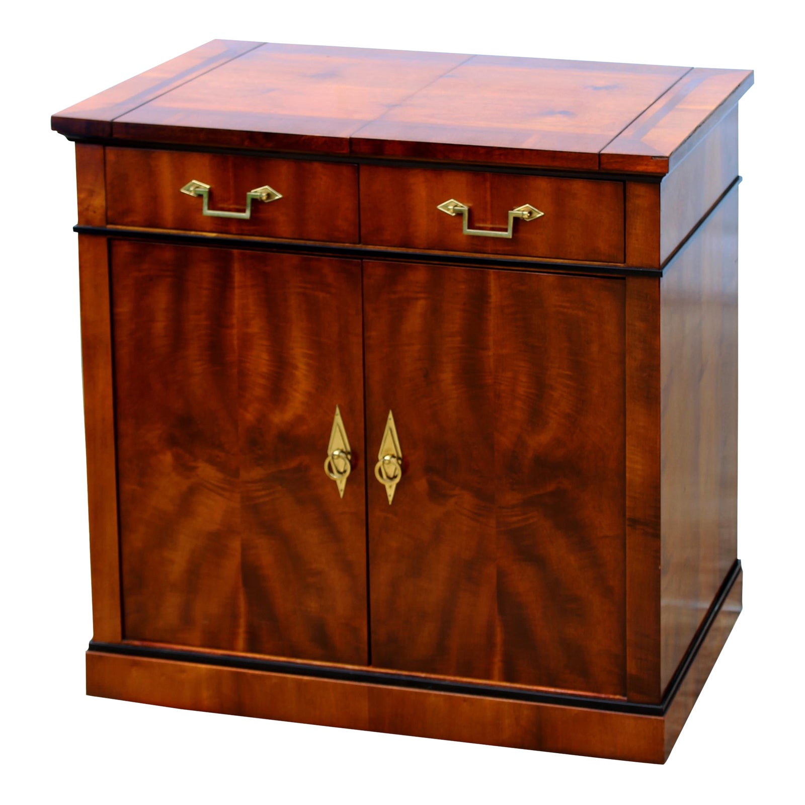 1980s Century Furniture Empire Style Flip Top Server Sideboard | Chairish