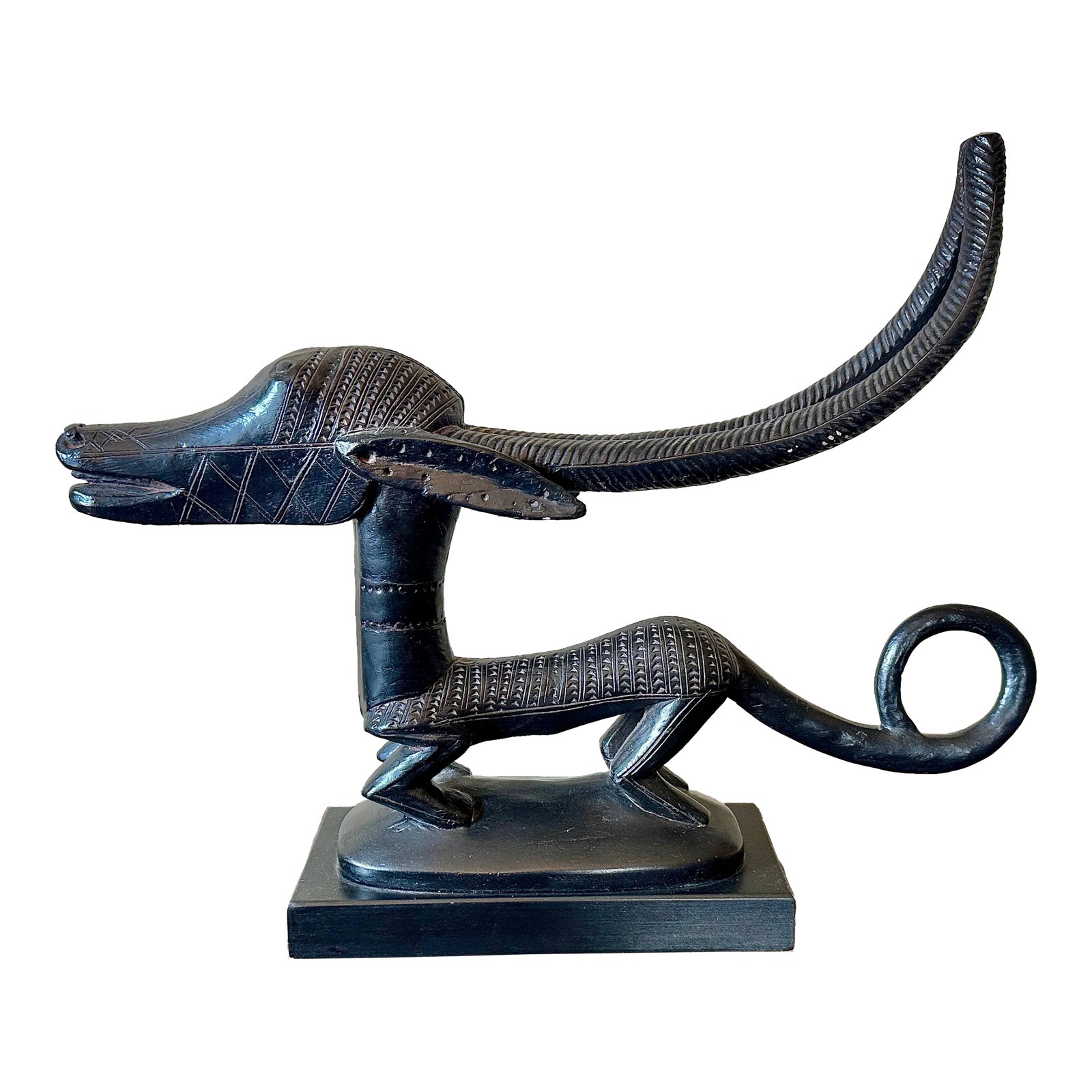 Vintage Austin Productions African Chiwara Mythical Dog Sculpture ...