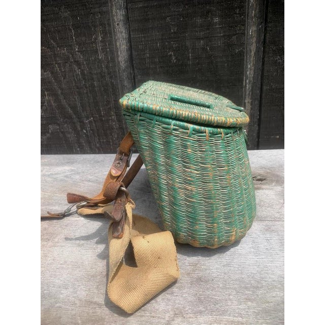 Vintage Wicker Fishing Creel | Chairish