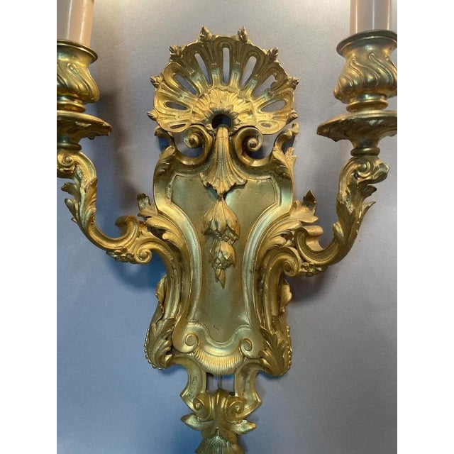 Antique 19th Century French Louis XVI Baroque Rococo Bronze Sconces ...