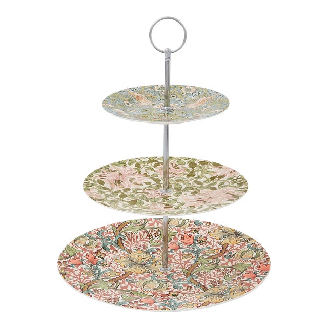 Spode Morris & Co 3-Tier Cake Stand 10.5" | Chairish