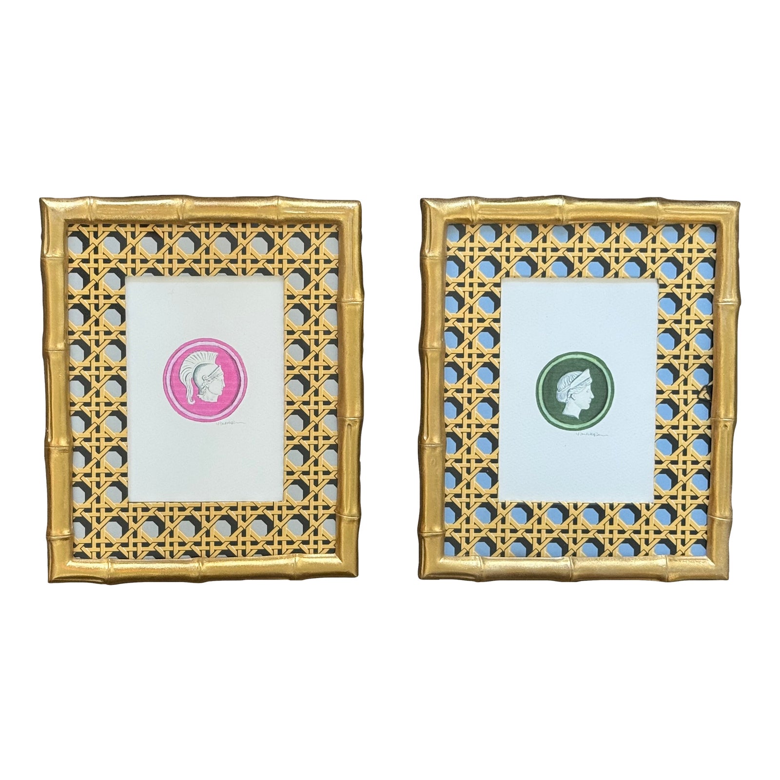 Contemporary Intaglio Prints, Framed Pair | Chairish