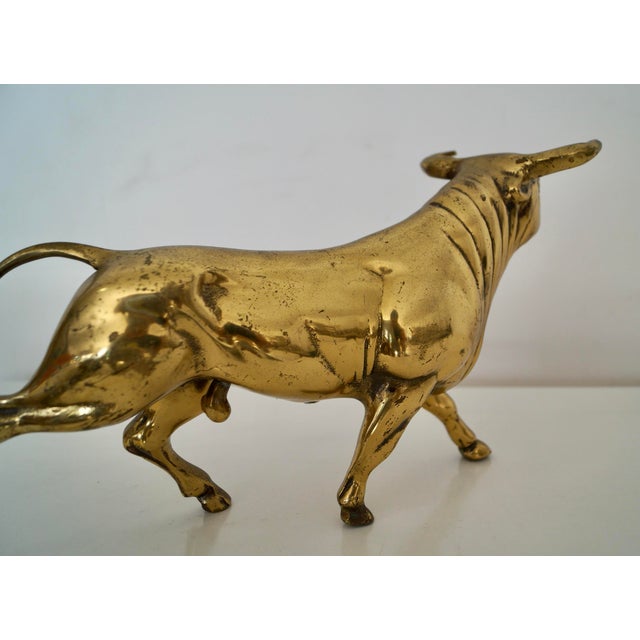 1960's Mid-Century Modern Brass Bull Sculpture | Chairish