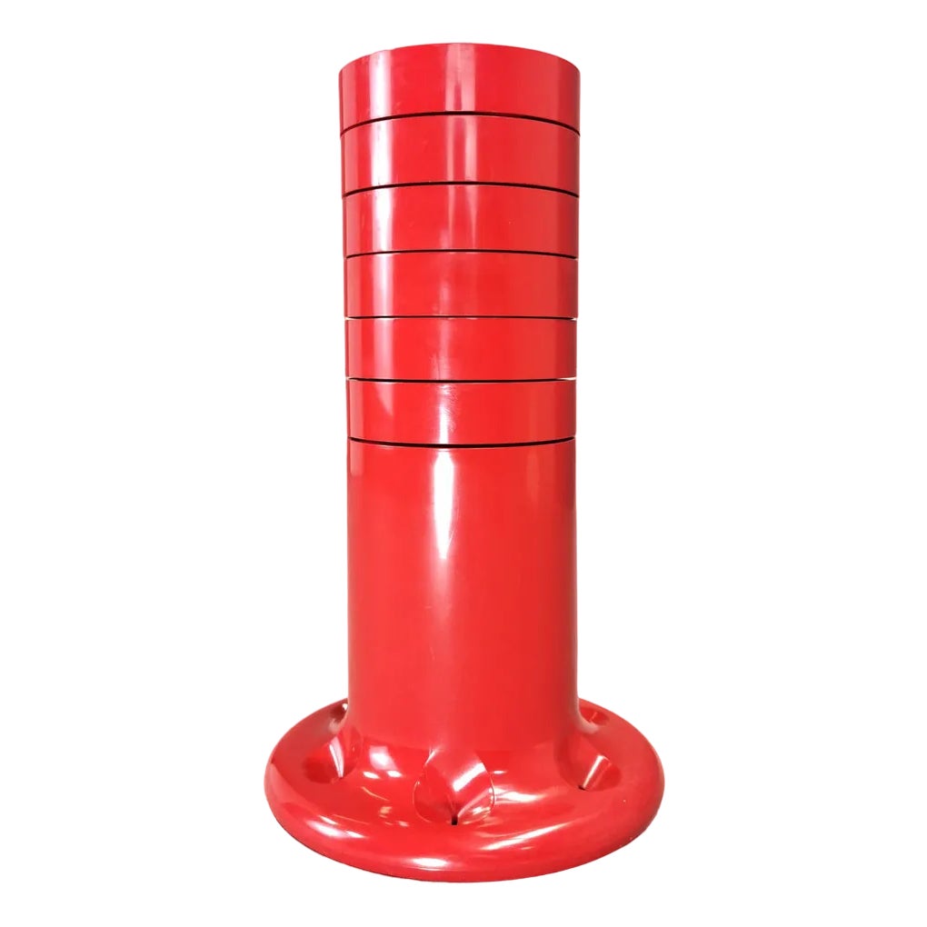 Space Age Pluvium Umbrella Stand in Red Plastic by Giancarlo Piretti ...