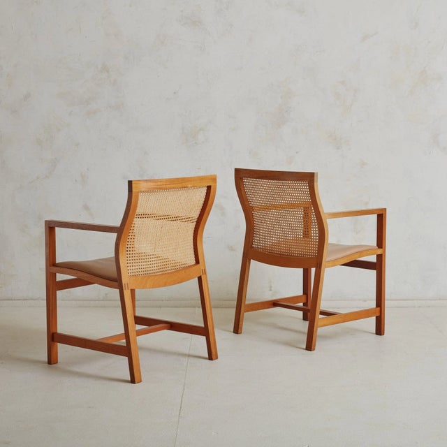 Cane Dining Chair by Rud Thygesen and Johnny Sorensen for Botium 1980s ...