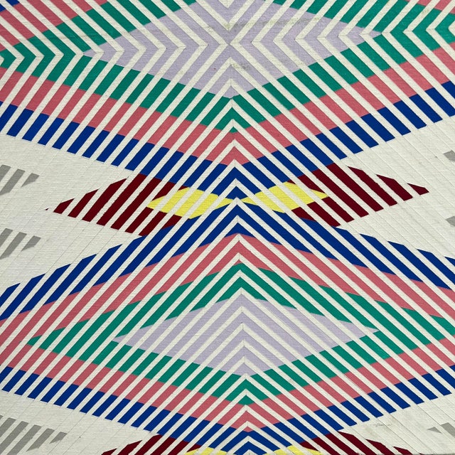 1980's Gabe Silverman Op-Art Acrylic on Canvas | Chairish