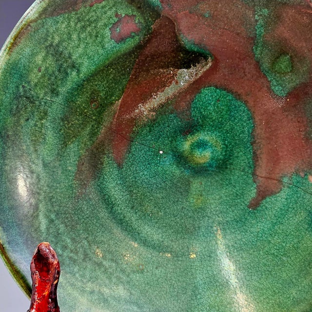 Studio Art Tony Evans Small Raku Plate #203 | Chairish