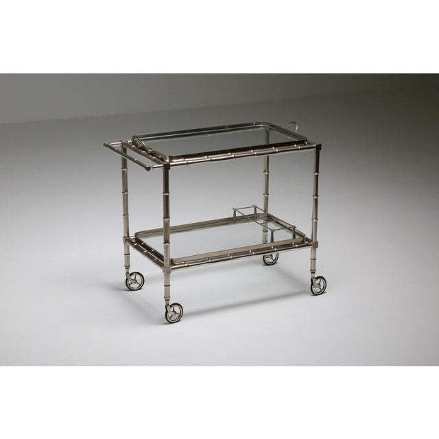 Modern Regency Trolley Side Table, 1960s | Chairish