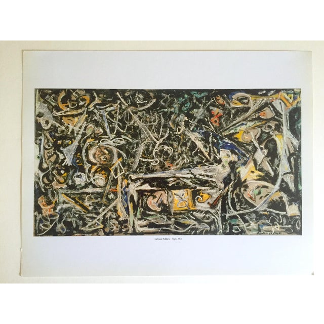 Jackson Pollock Foundation Abstract Expressionist Collector's Lithograph Print " Night Mist ...