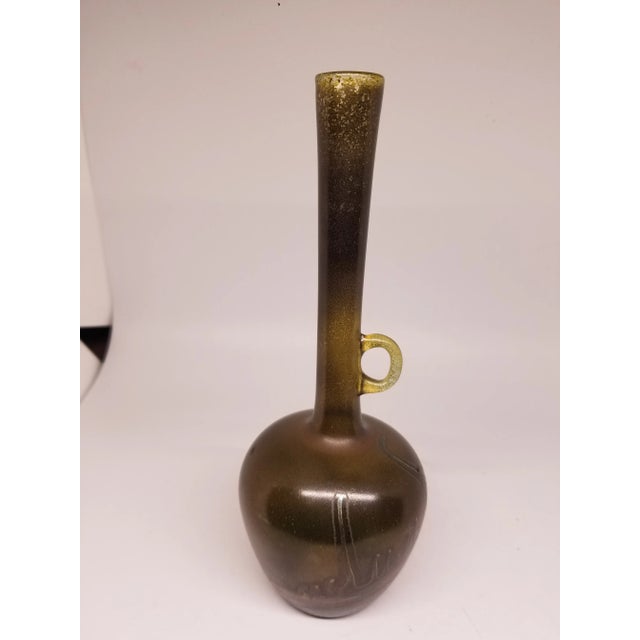 Vtg Genuine Neker Jerusalem Glass Long Neck B/ Vase Made in Israel ...
