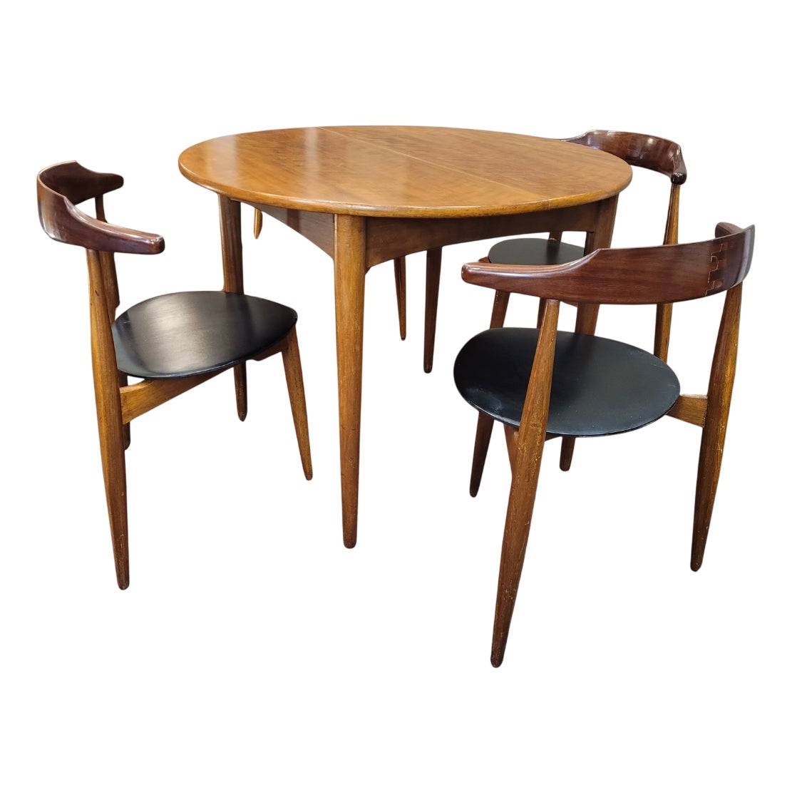 Scandinavian Modern Dining Table and Chairs in the style of Hans Olsen ...