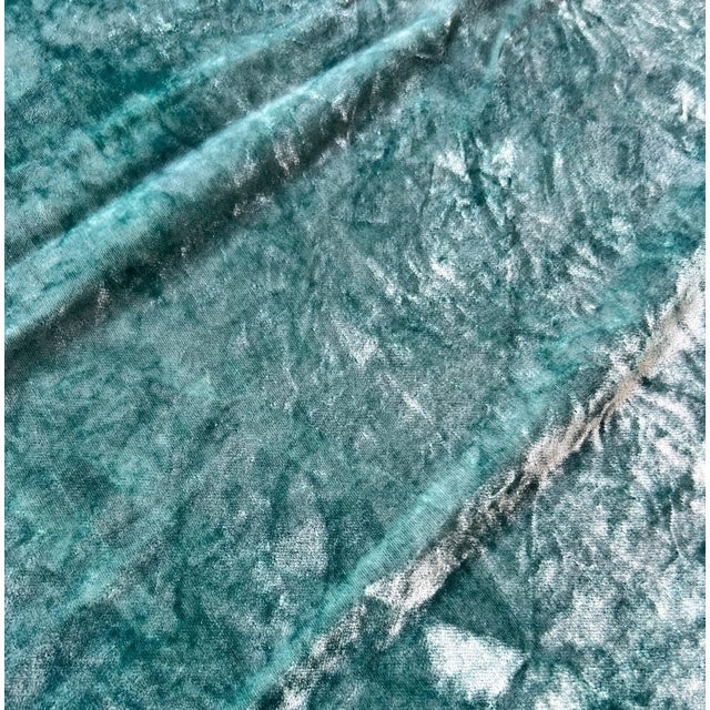 Soft and Tactile Hand Dyed Fortuny Silk Velvet in Teal - 2.25 Yards ...