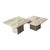 1960s Pair of Square Carrara Marble Side Tables | Chairish