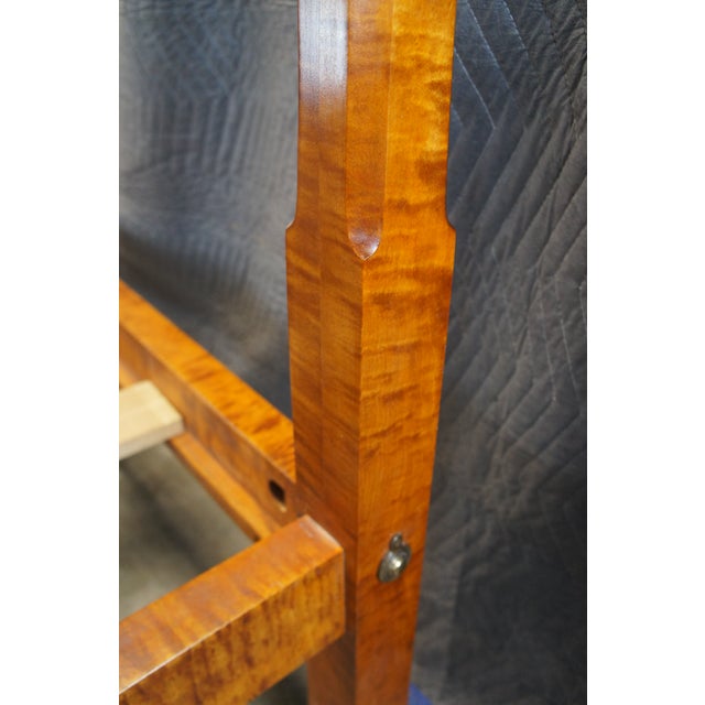 David T Smith Early American Style Curly Maple 4 Poster Queen Bed Frame ...